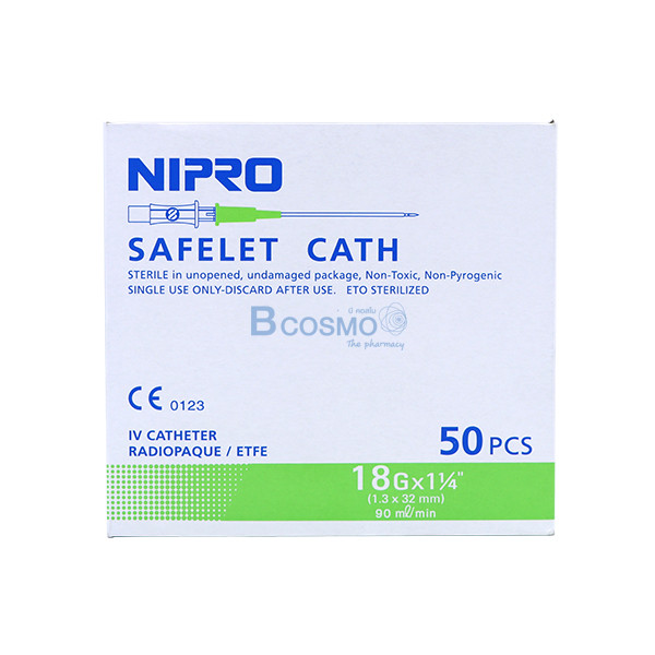 I.V.CATHETER NIPRO 18G x 1 1/4 จำนวน 1 ชิ้น - จำหน่ายเครื่องมือแพทย์ ...