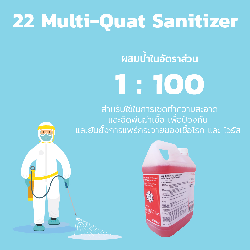 22 มัลติ-ควอทแซนิไทเซอร์ 22 Multi-Quat Sanitizer 2 l. - จำหน่าย ...